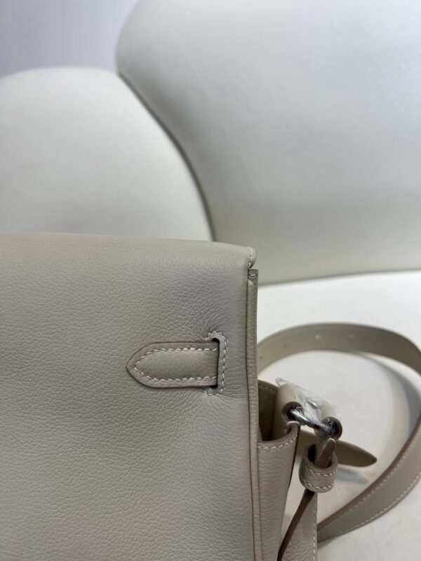 Hermes Bag Price Kelly Messenger 25CM Evercolor Leather 8L Beton Silver ...